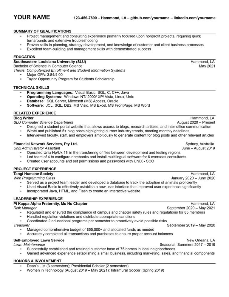 Get A 95% ATS Friendly Resume Templates – Land More Interviews - Career ...